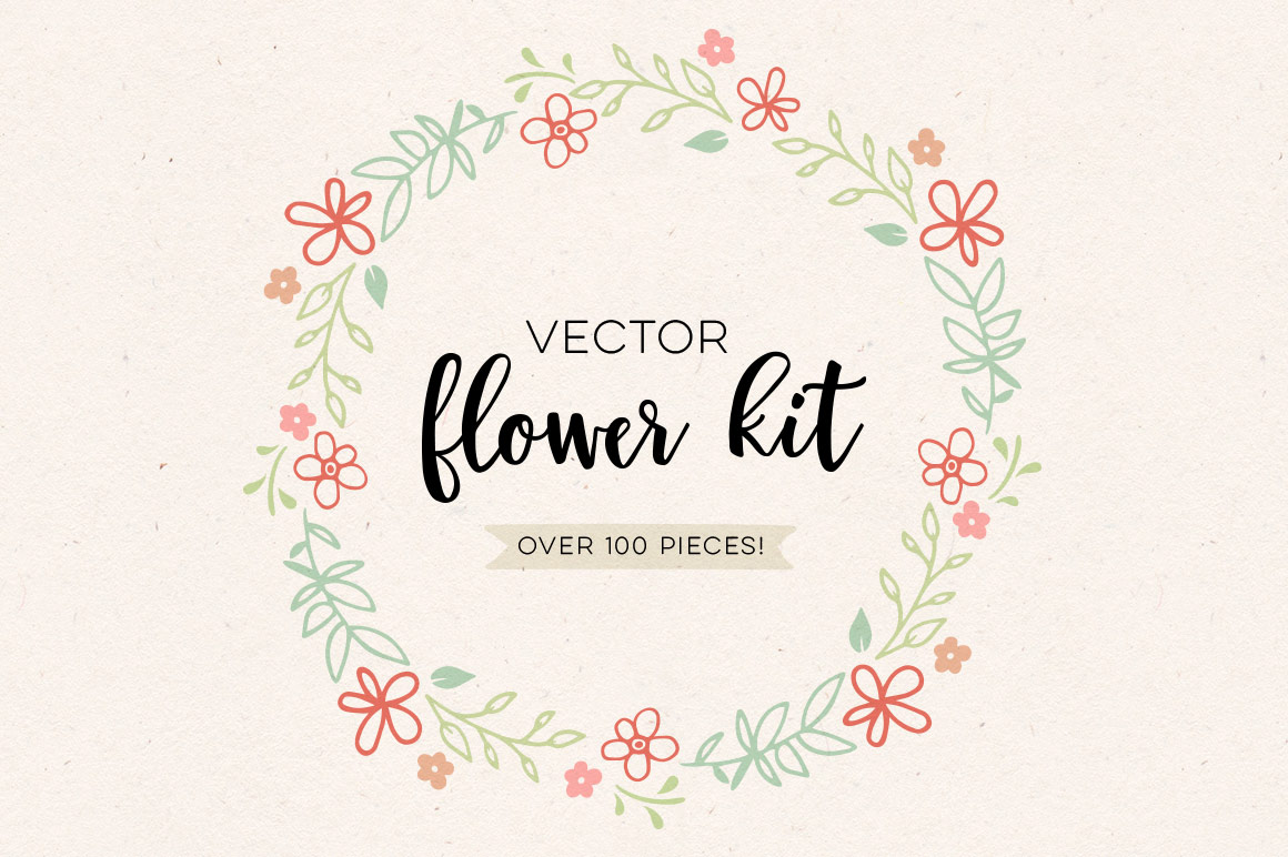 Freebie: Hand Drawn Flower Kit | Blog | Every-Tuesday