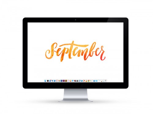 Freebie: Hand Lettered September Desktop Wallpapers