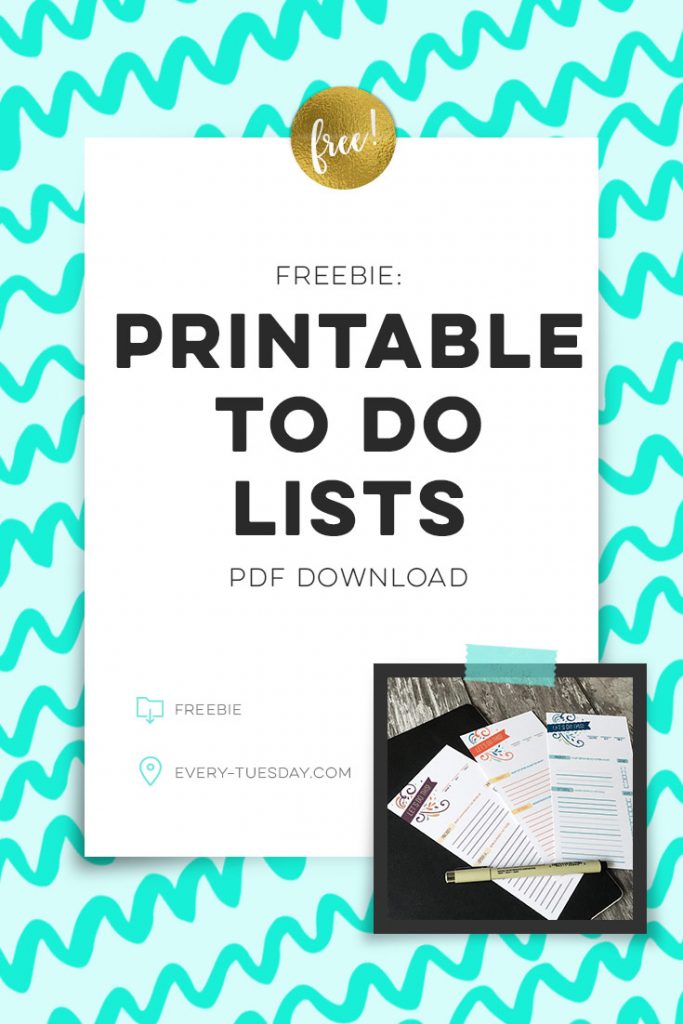 Freebie: Printable To Do Lists - Every-Tuesday | Blog | Every-Tuesday