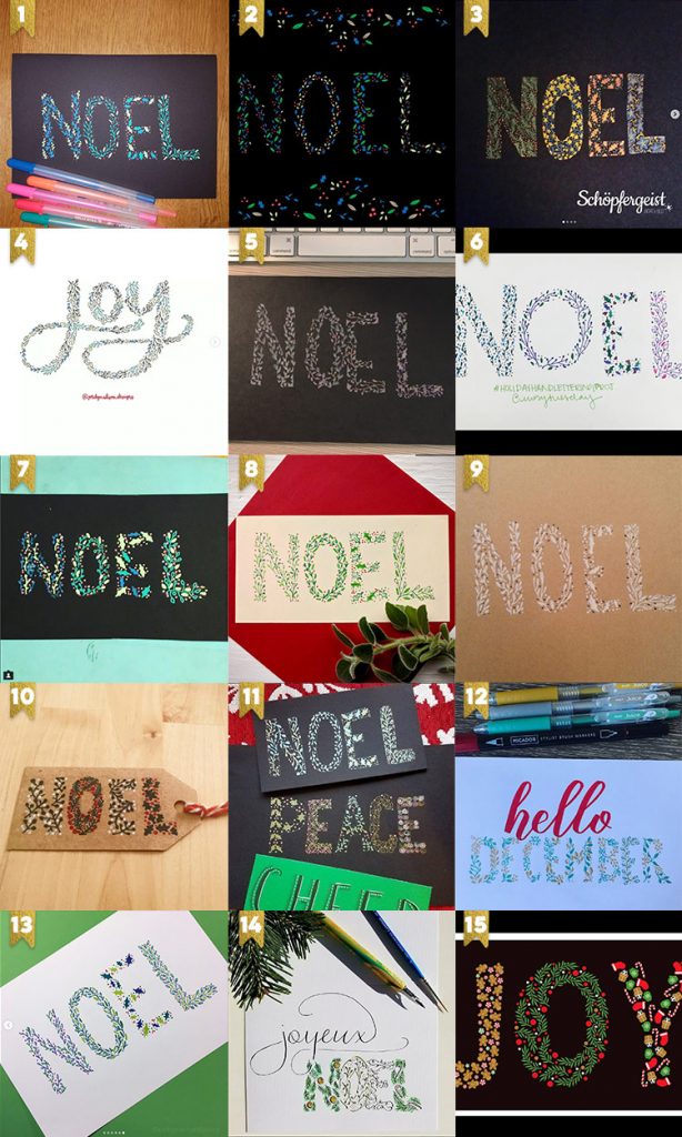 Holiday Hand Lettering Projects Showcase! - Every-Tuesday | Blog ...