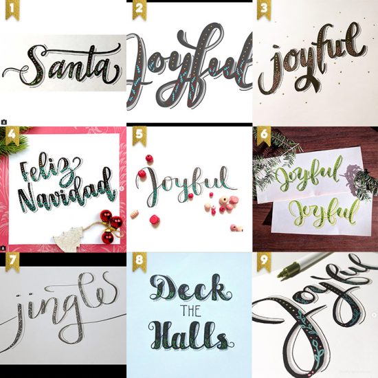 Holiday Hand Lettering Projects Showcase! - Every-Tuesday | Blog ...