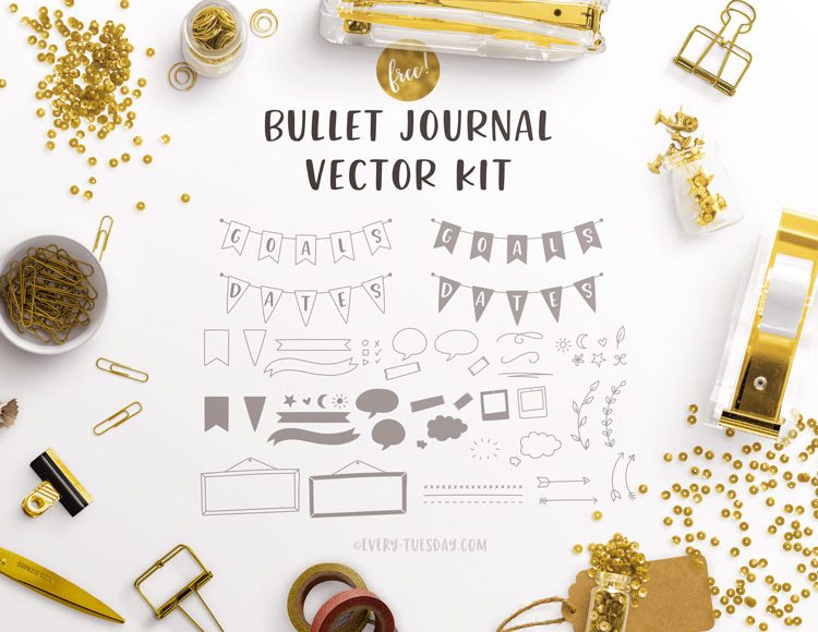 Bullet Journal Vector Kit - Every-Tuesday | Blog | Every-Tuesday