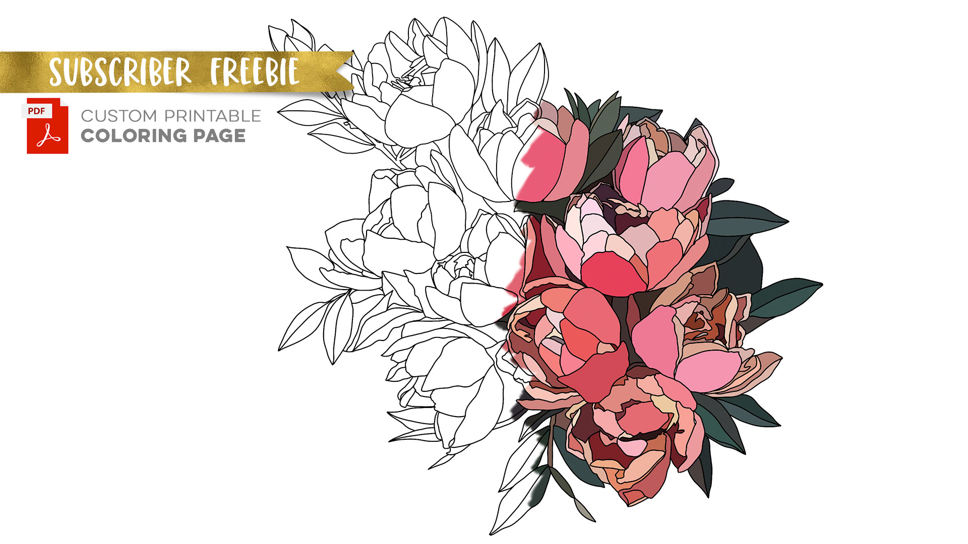 Printable Floral Coloring Page - Every-Tuesday | Blog | Every-Tuesday