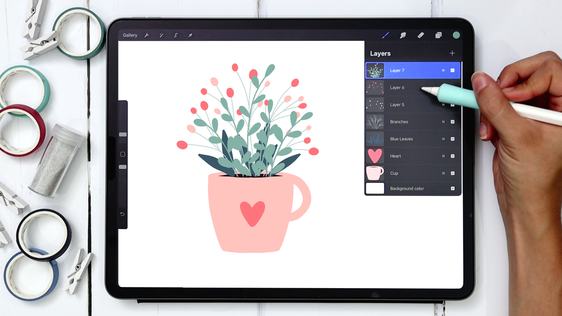 Easy Cup of Flowers in Procreate - Every-Tuesday | Blog | Every-Tuesday