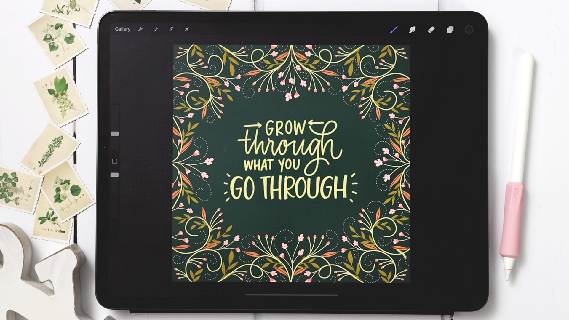 Easy Floral Borders In Procreate Every Tuesday