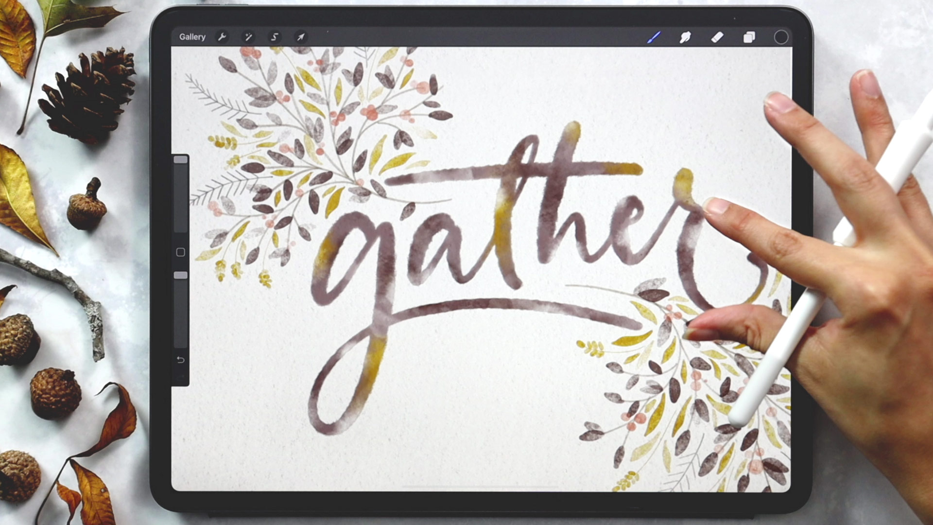 Fall Watercolor Lettering in Procreate - Every-Tuesday | Blog | Every-Tuesday