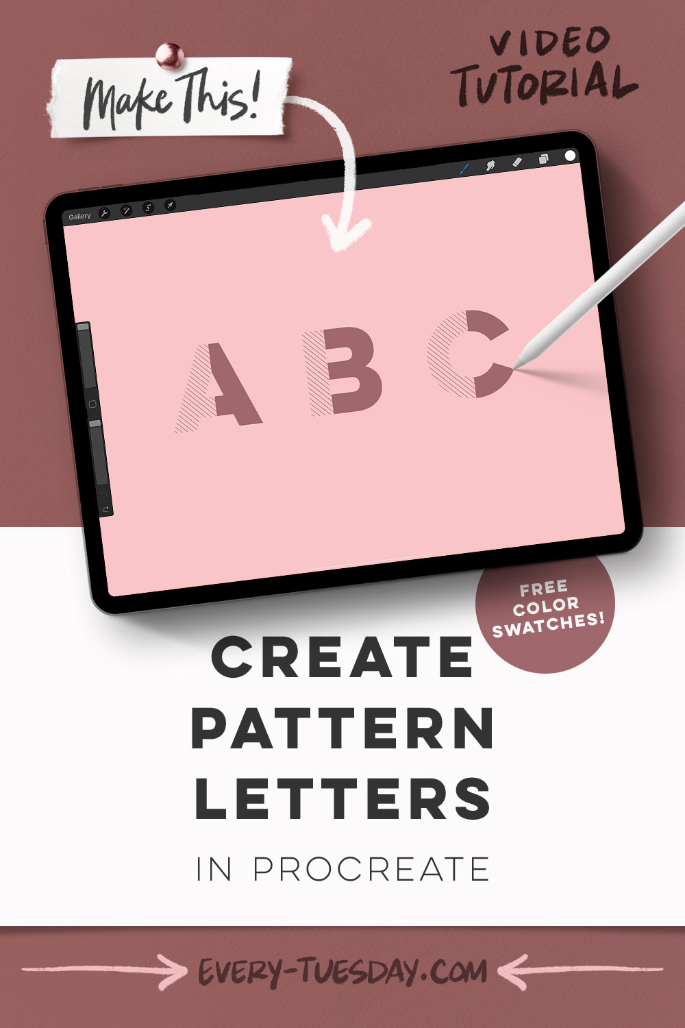 Create Pattern Letters in Procreate - Every-Tuesday | Blog | Every-Tuesday Create Pattern Letters in Procreate - Every-Tuesday | Blog | Every-Tuesday
