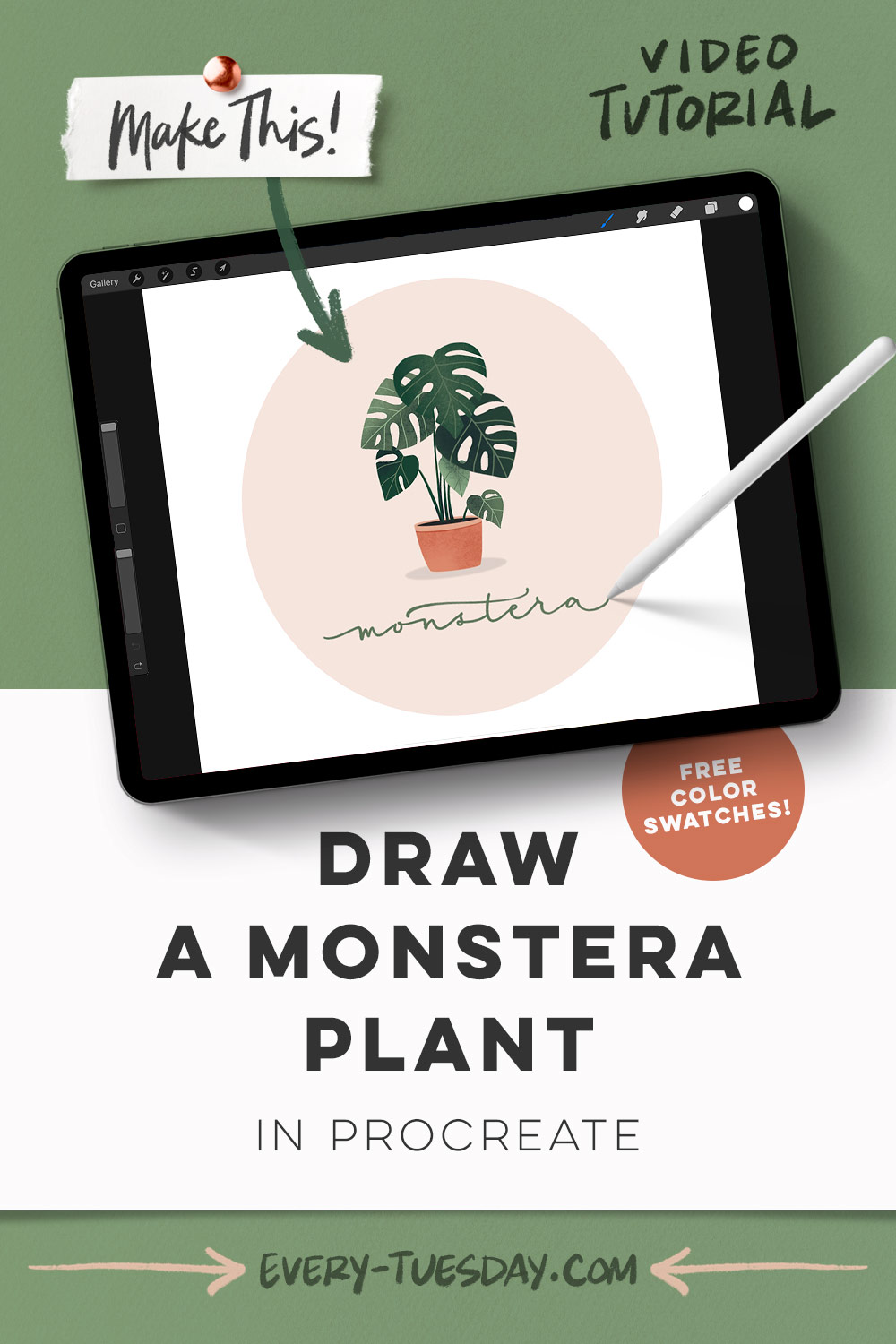 Draw a Monstera Plant in Procreate - Every-Tuesday | Blog | Every-Tuesday