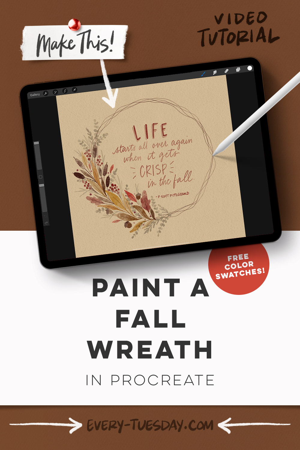 Paint a Fall Wreath in Procreate - Every-Tuesday | Blog | Every-Tuesday
