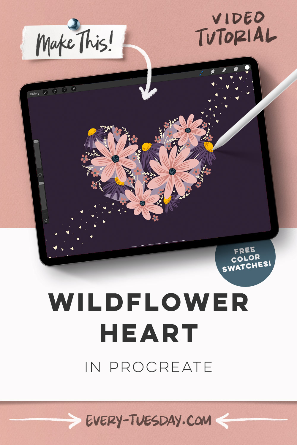 Wildflower Heart in Procreate - Every-Tuesday | Blog | Every-Tuesday