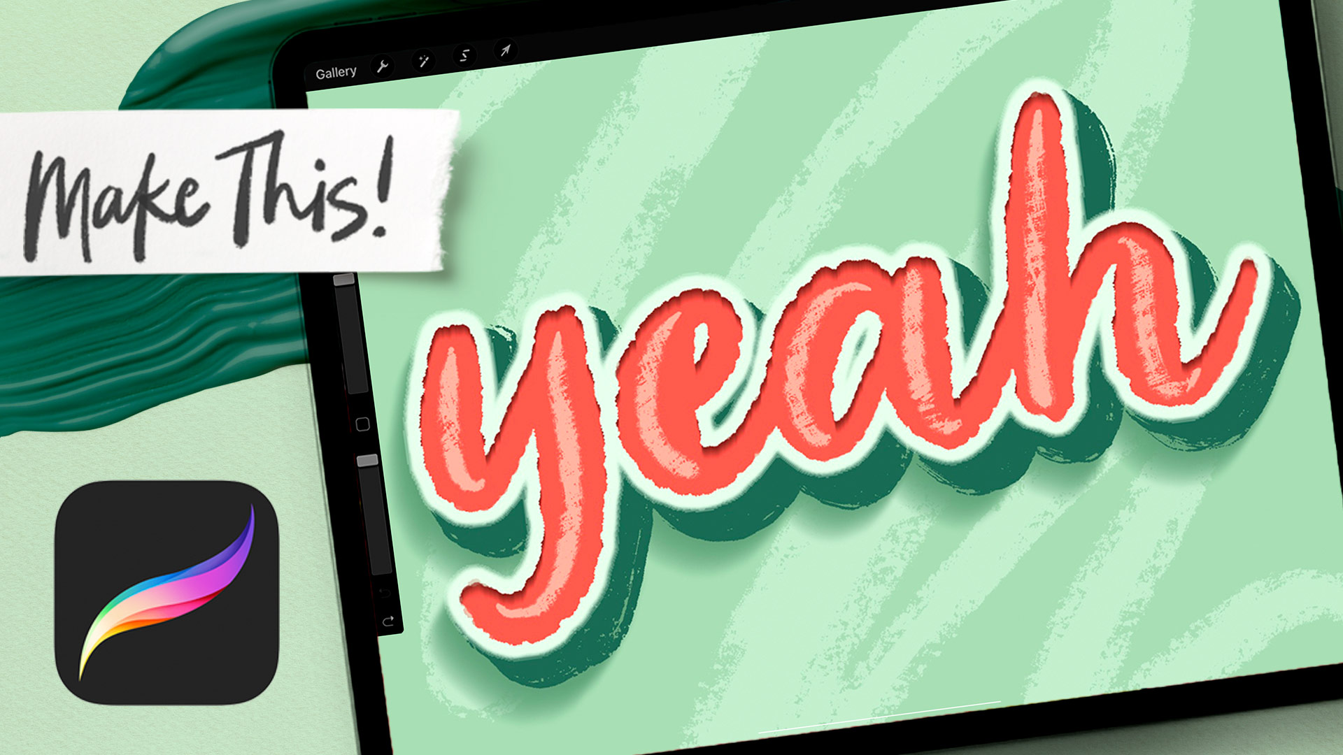 3D Lettering with Dry Media in Procreate - Every-Tuesday | Blog | Every ...