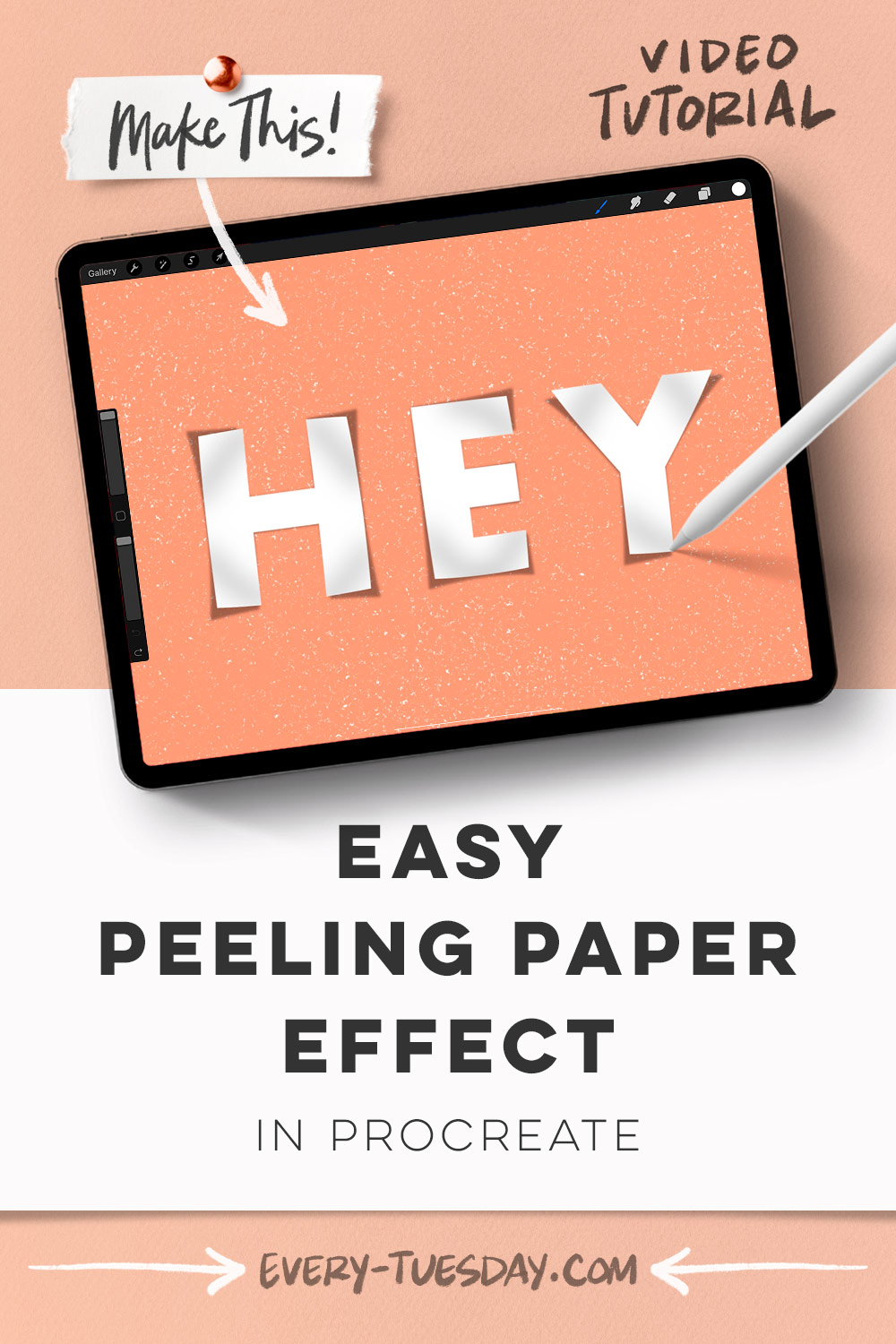 Easy Peeling Paper Effect in Procreate - Every-Tuesday | Blog | Every ...