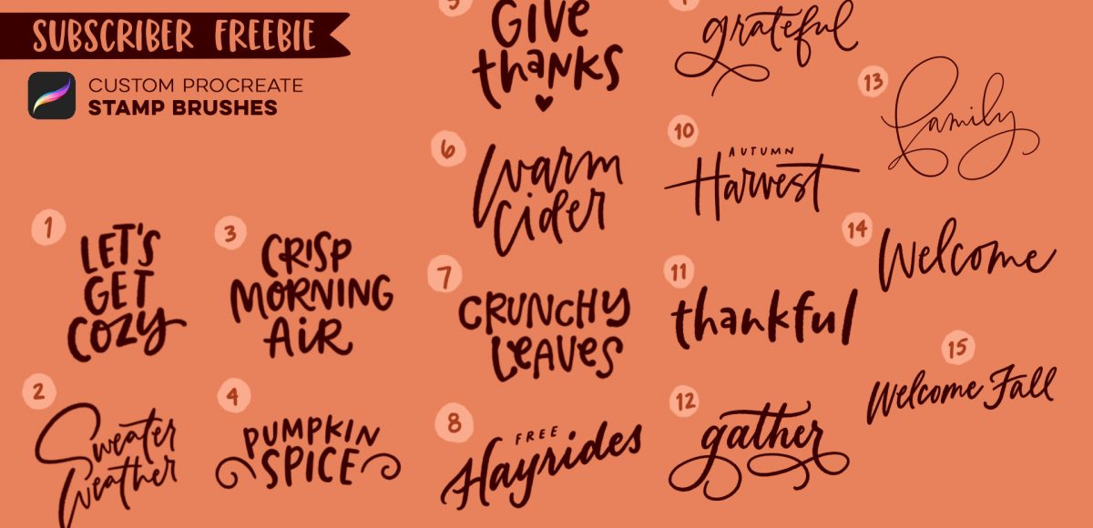 15 Fall Lettering Stamps - Every-Tuesday | Blog | Every-Tuesday