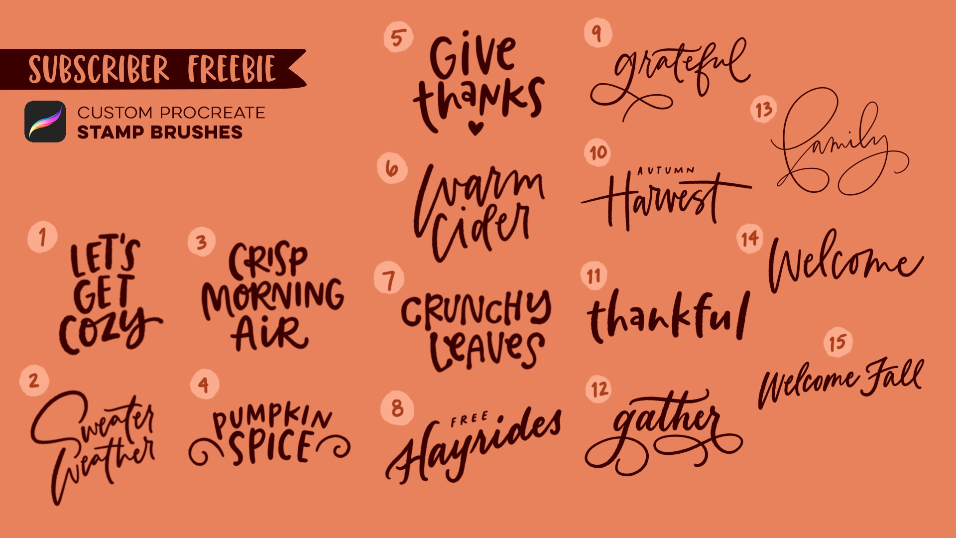 15 Fall Lettering Stamps - Every-Tuesday | Blog | Every-Tuesday