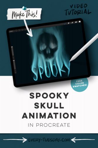 Spooky Skull Animation in Procreate - Every-Tuesday | Blog | Every-Tuesday