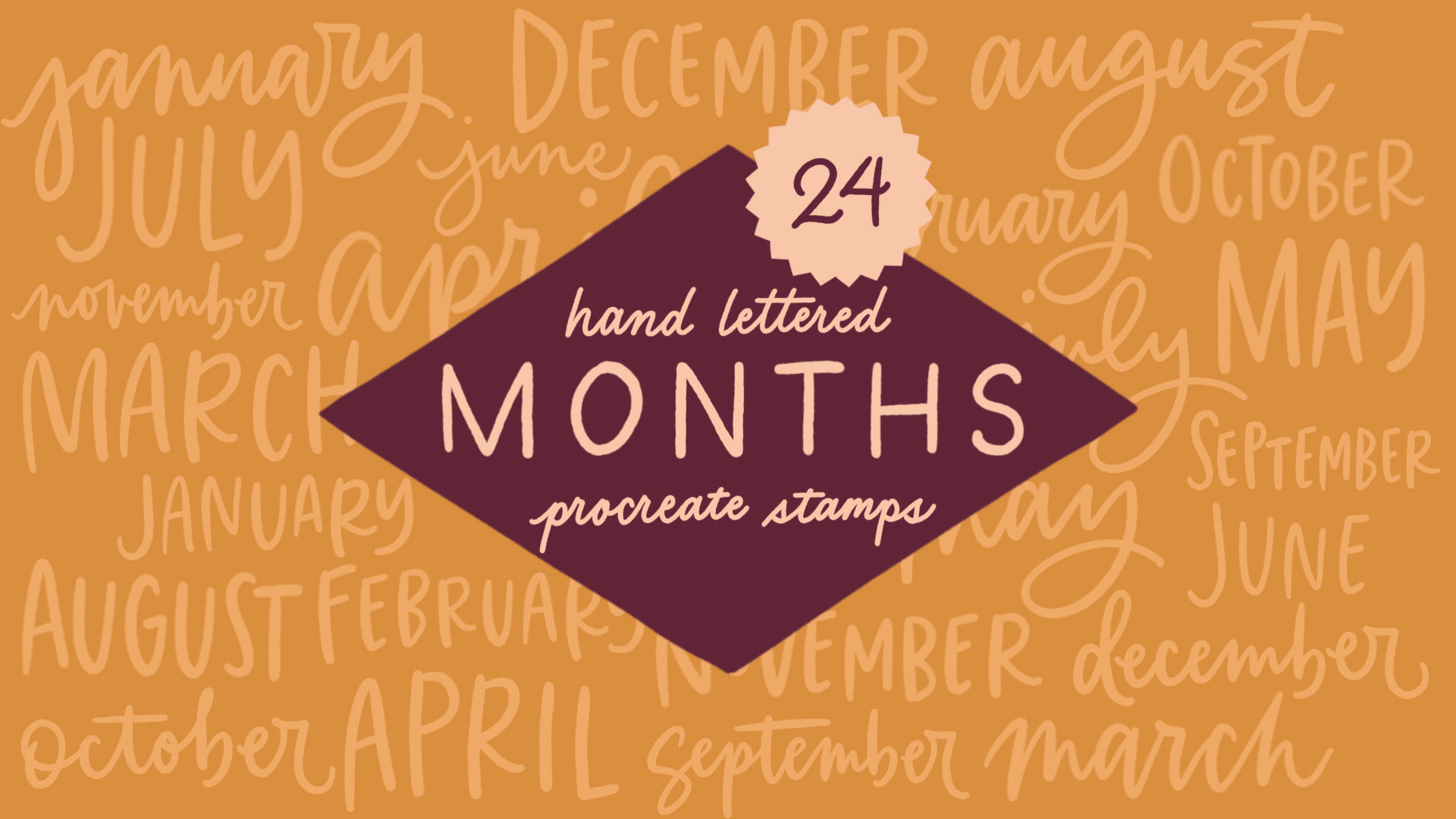 24 Hand Lettered Month Stamps - Every-Tuesday | Blog | Every-Tuesday